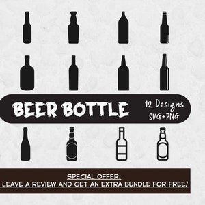 Beer Bottle SVG, Svg Files for Cricut, Beer Clipart, Bottle Clipart ...
