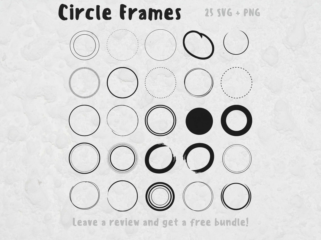 CIRCLE Frame SVG, Svg Files for Cricut, Circle Svg, Frames SVG, Frame ...