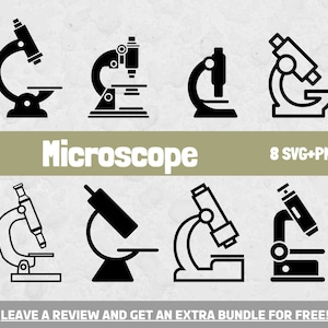 Microscope SVG Bundle, Svg Files for Cricut, Science Svg, Scientist Svg ...