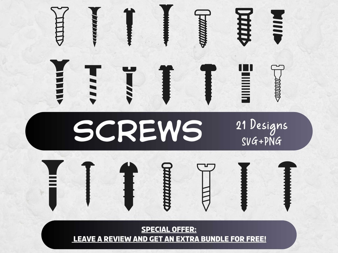 Screw SVG Bundle, Svg Files for Cricut, Carpenter Svg, Screws SVG ...