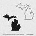 Michigan State Map SVG, Michigan Svg, America, Michigan Solid, Svg ...