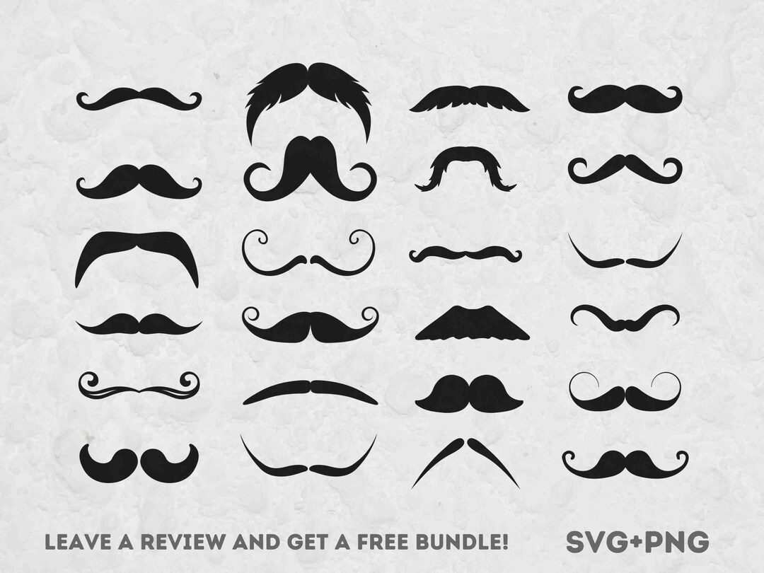 Mustache Svg Bundle, Files for Cricut, Mustache Clipart, Gentleman Svg ...
