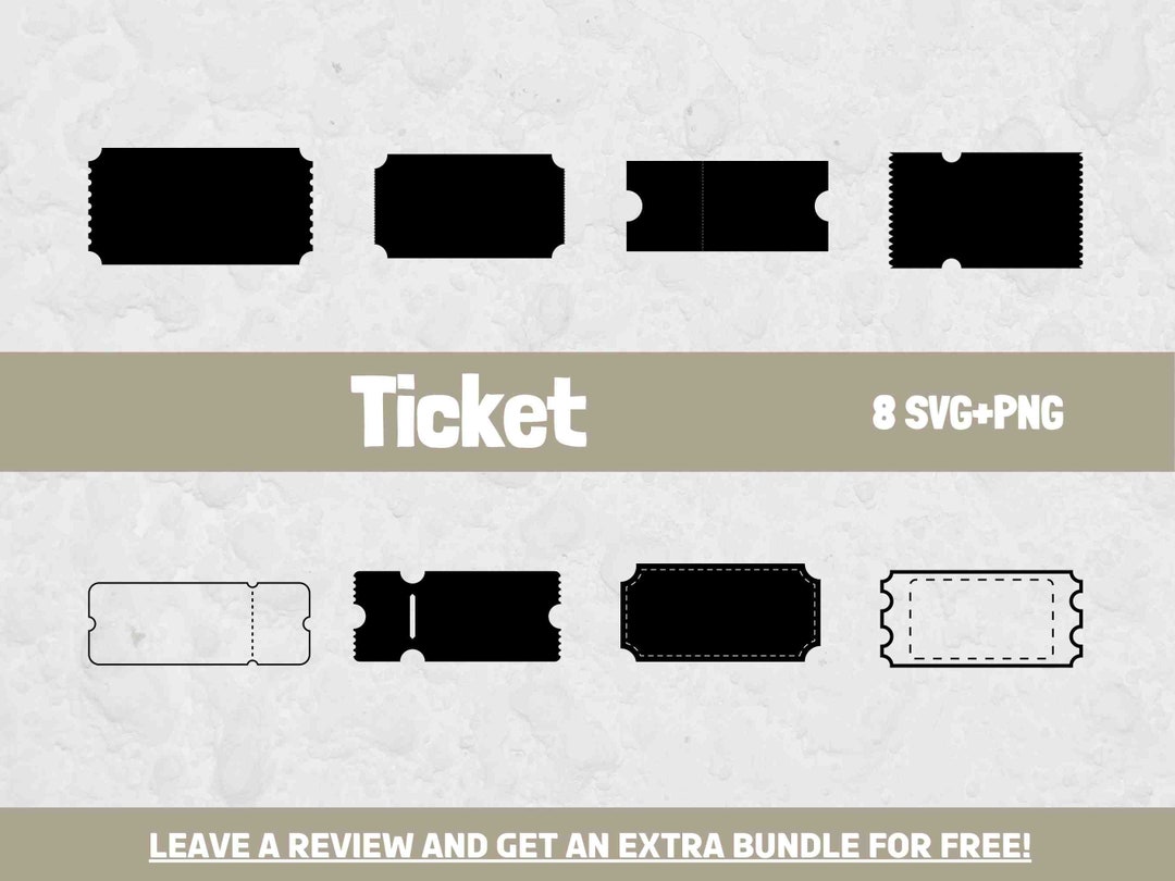 Ticket SVG, SVG Files for Cricut, Movie Clipart, Movie Ticket, Ticket ...