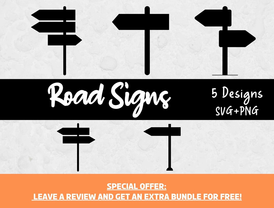 Road Sign Svg, SVG Files for Cricut, Sign Cut File, Road Svg, Traffic ...