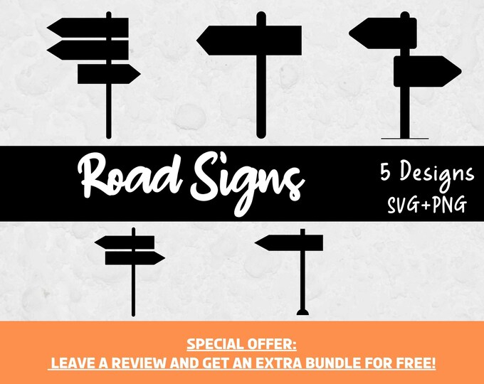 Road Sign Svg, SVG Files for Cricut, Sign Cut File, Road Svg, Traffic ...