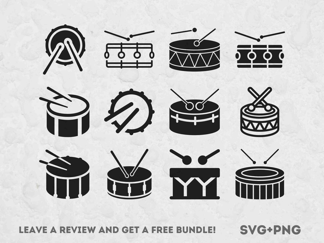 Drum SVG Bundle, Music Svg, Drum Clipart, Svg Files for Cricut, Snare ...