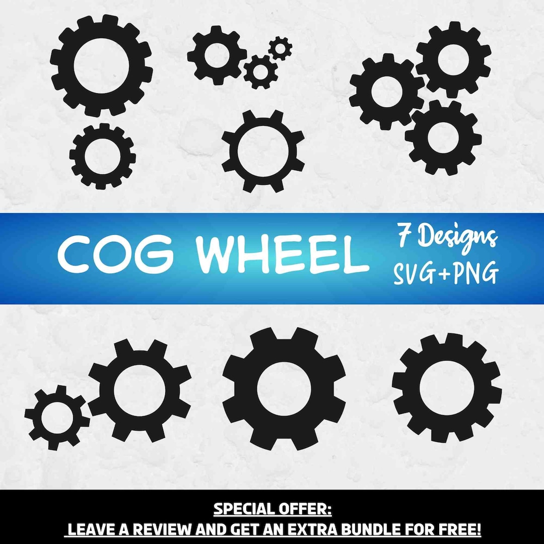 Cog Wheel Svg Bundle, Mechanic Svg, Construction Svg, Svg Files for ...