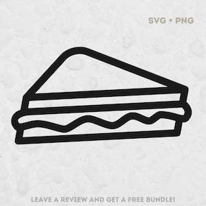 Sandwich Svg, SVG Files for Cricut, Sandwich Outline Svg, Fast Food SVG ...