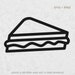 Sandwich Svg, SVG Files for Cricut, Sandwich Outline Svg, Fast Food SVG ...