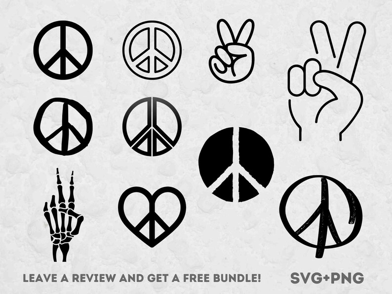 Peace Sign SVG Bundle Svg Files for Cricut Hand Gesture SVG - Etsy