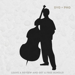 Bass Player SVG, Svg Files for Cricut, Bass Clipart, Music Svg, Jazz ...
