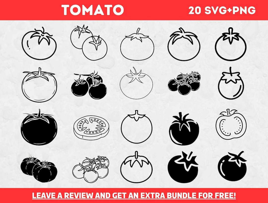 Tomato SVG, SVG Files for Cricut, Tomato Clipart Image, Tomato PNG ...