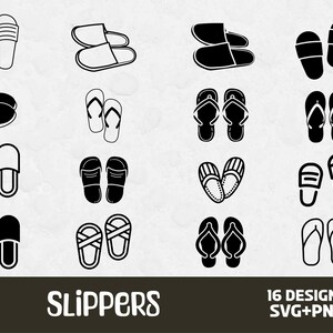 Slippers Svg, Svg Files for Cricut, Slipper Clipart, Slippers Cut File ...