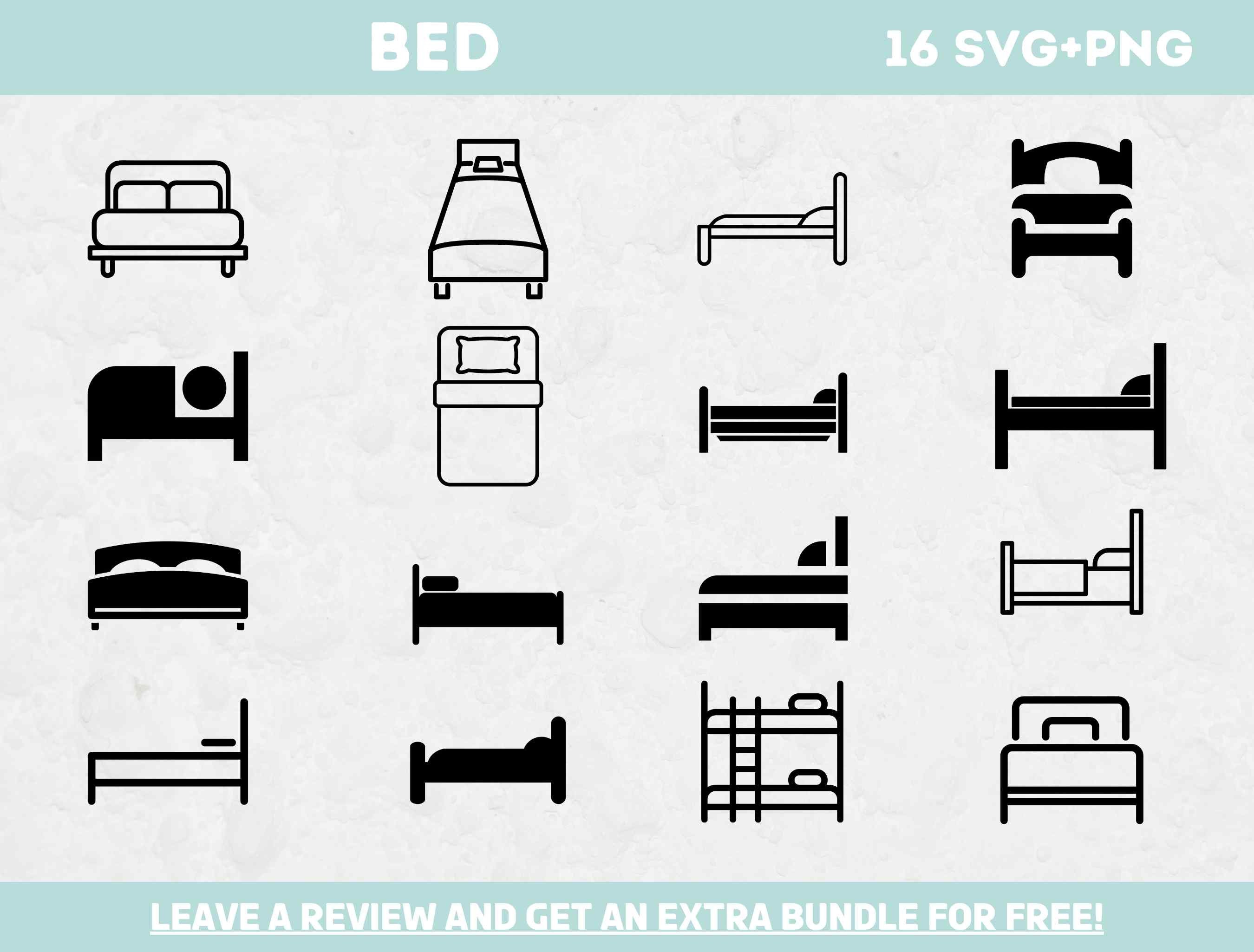 Cama Svg, Archivos SVG para Cricut, Imágenes Prediseñadas de dormitorio ...