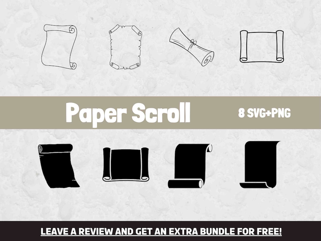 Paper Scroll SVG, Paper Svg, SVG Files for Cricut, Paper Clipart ...
