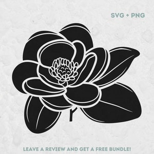 Magnolia Silhouette SVG, Svg File for Cricut, Magnolia Cut File ...
