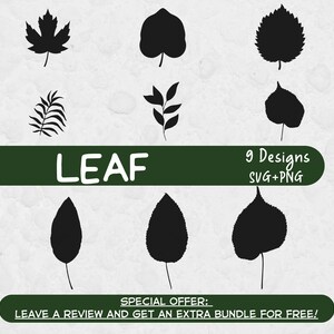 Leaf Svg Bundle, SVG Files for Cricut, Trees SVG, Leaf Cut File, Leaves ...