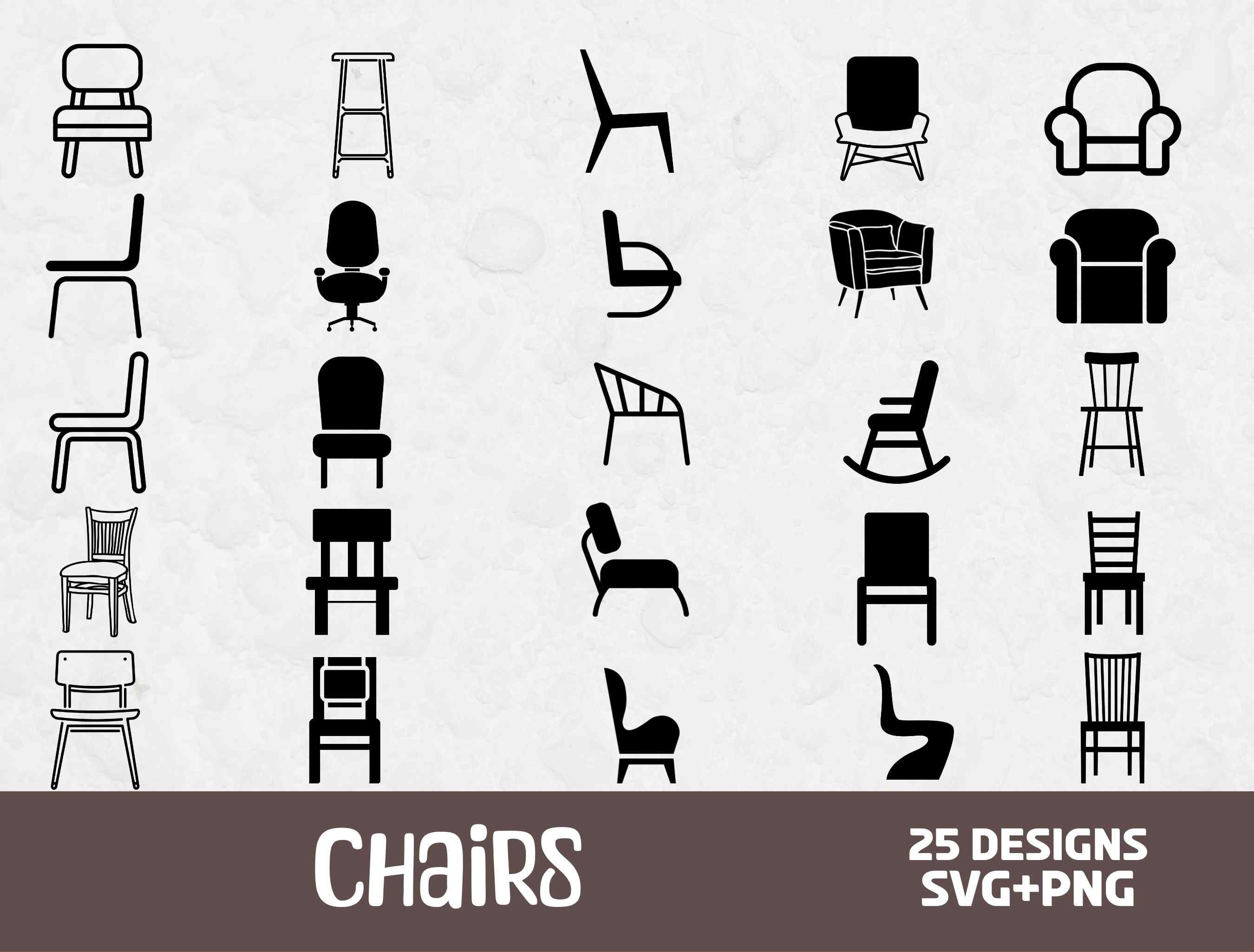 Chair Svg Bundle Living Room Svg SVG Files for Cricut - Etsy