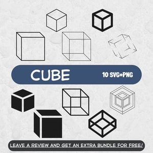 Cube Svg, SVG Files for Cricut, Cube PNG, Cubes SVG, Geometry Clipart ...