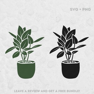 Rubber Tree SVG, Svg File for Cricut, Plant Cut File, Houseplant Svg ...
