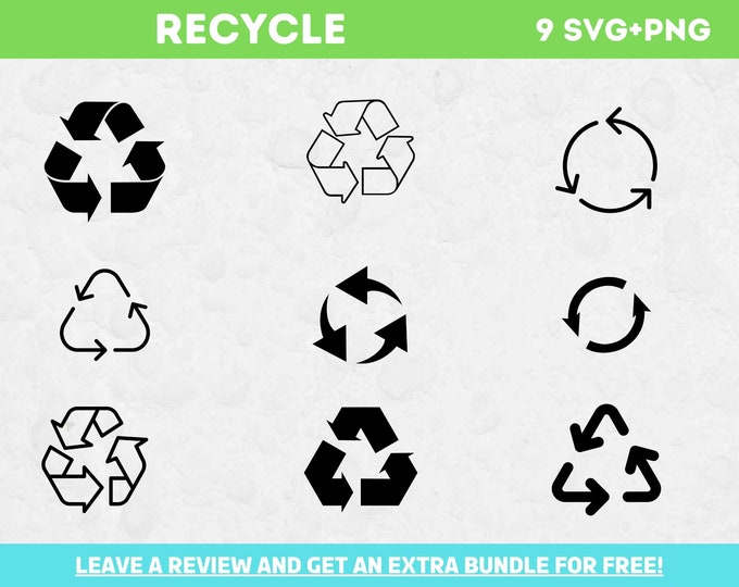 Recycle Svg Cut File, Svg Files for Cricut, Recycle PNG, Recycle ...