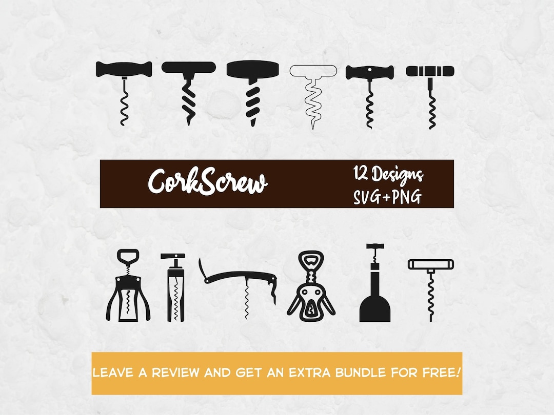Corkscrew SVG, Svg Files for Cricut, Corkscrew Silhouette,wine SVG ...