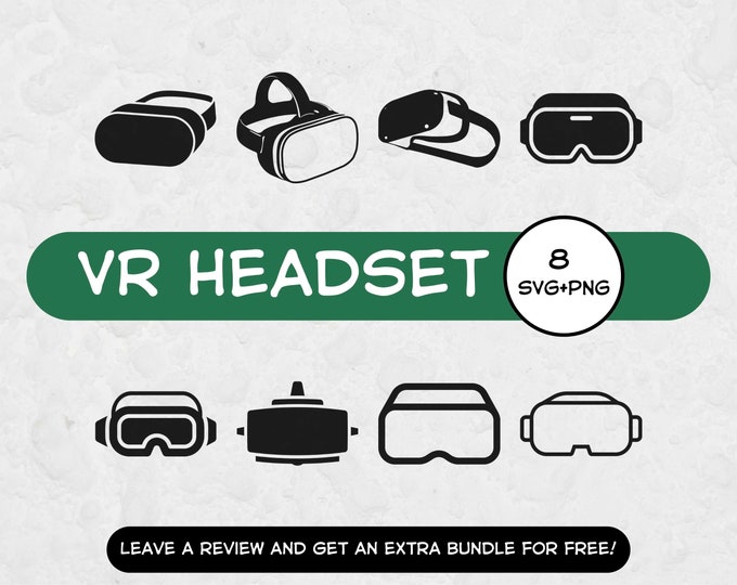 VR Headset SVG Bundle, Svg Files for Cricut, Headset Cut File, Virtual ...