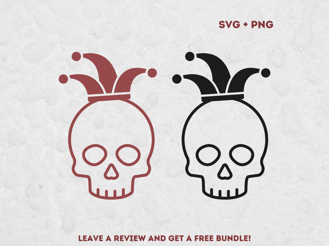 Jester Hat Skull Svg Png Cut File, Svg Files for Cricut, Halloween Svg ...