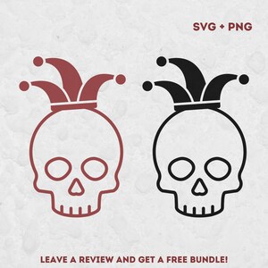 Jester Hat Skull Svg Png Cut File, Svg Files for Cricut, Halloween Svg ...