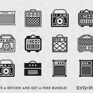Amplifier Svg PNG Bundle, SVG Files for Cricut, Guitar Amplifier, Music ...
