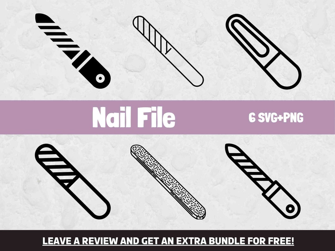 Nail File SVG, Svg Files for Cricut, Nail Clipart, Nails SVG, Beauty ...