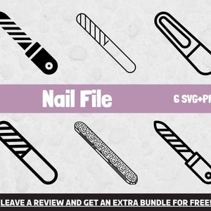 Nail File SVG, Svg Files for Cricut, Nail Clipart, Nails SVG, Beauty ...