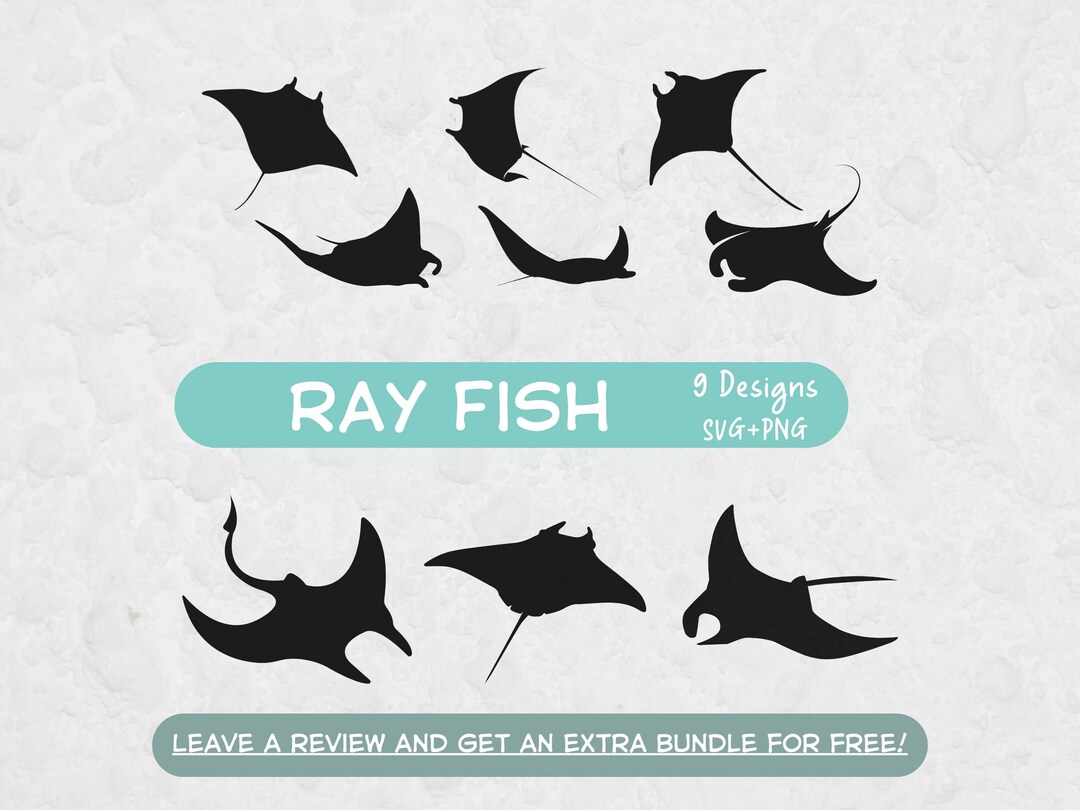 Ray Fish Svg, SVG Files for Cricut, Stingray SVG Bundle, Fish Svg, Sea ...