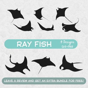 Ray Fish Svg, Archivos SVG para Cricut, Stingray SVG Bundle, Fish Svg ...