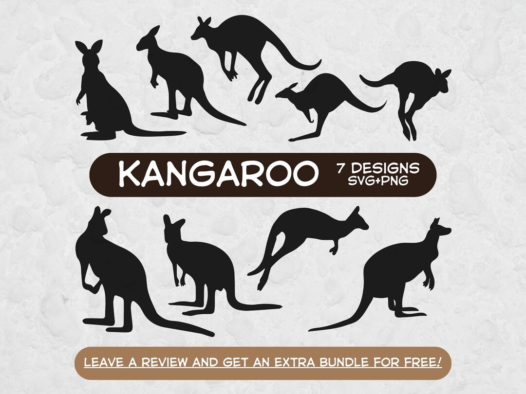 Kangaroo Svg Bundle, SVG Files for Cricut, Kangaroo Silhouette ...