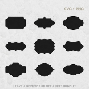 Victorian Label SVG Bundle, Svg Files for Cricut, Vintage SVG, Label ...