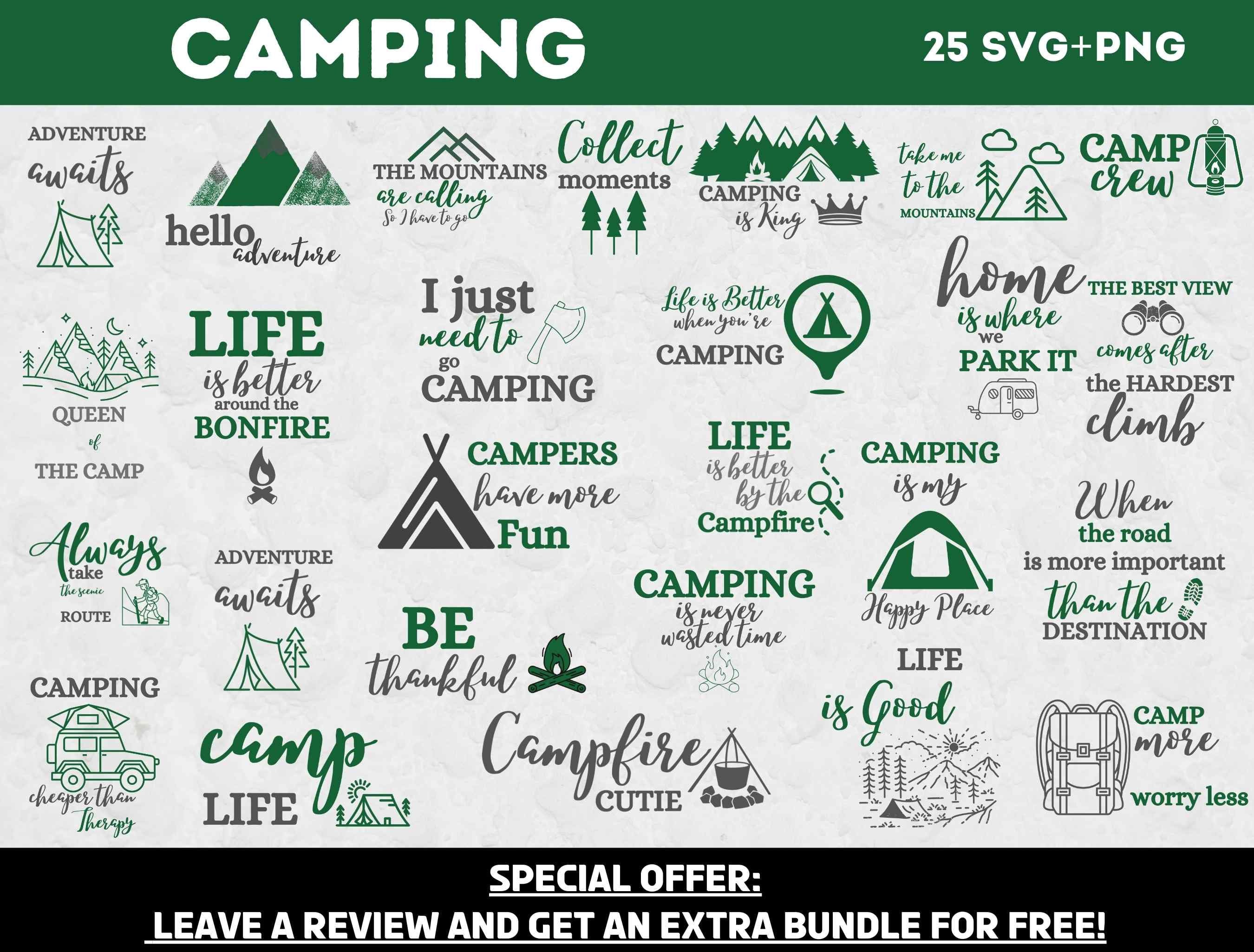 Camping Quotes SVG Bundle Camping SVG Camping Life Svg - Etsy