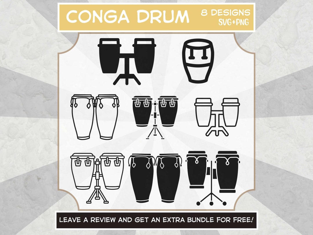 Conga Drum SVG, Svg Files for Cricut, Conga SVG, Drummer Clipart, Drum ...