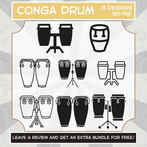 Conga Drum SVG, Svg Files for Cricut, Conga SVG, Drummer Clipart, Drum ...