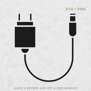 Phone Charger Svg, Svg Files for Cricut, Charger Icon, Charger ...