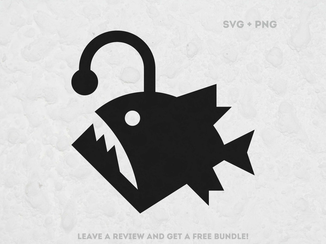 Angler Fish Svg, SVG Files for Cricut, Fish Clipart, Deep Sea SVG, Fish ...