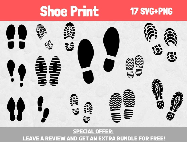 Shoe Print SVG Svg Files for Cricut Shoe Svg Instant - Etsy