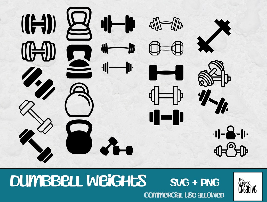 Dumbbell Weights SVG Bundle Svg Files for Cricut Gym SVG - Etsy UK