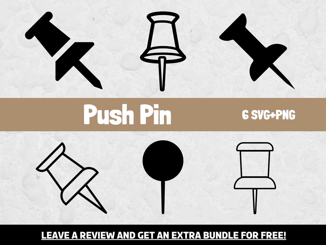 Push Pin SVG, Office Svg, Office Clipart, Svg Files for Cricut, Paper ...