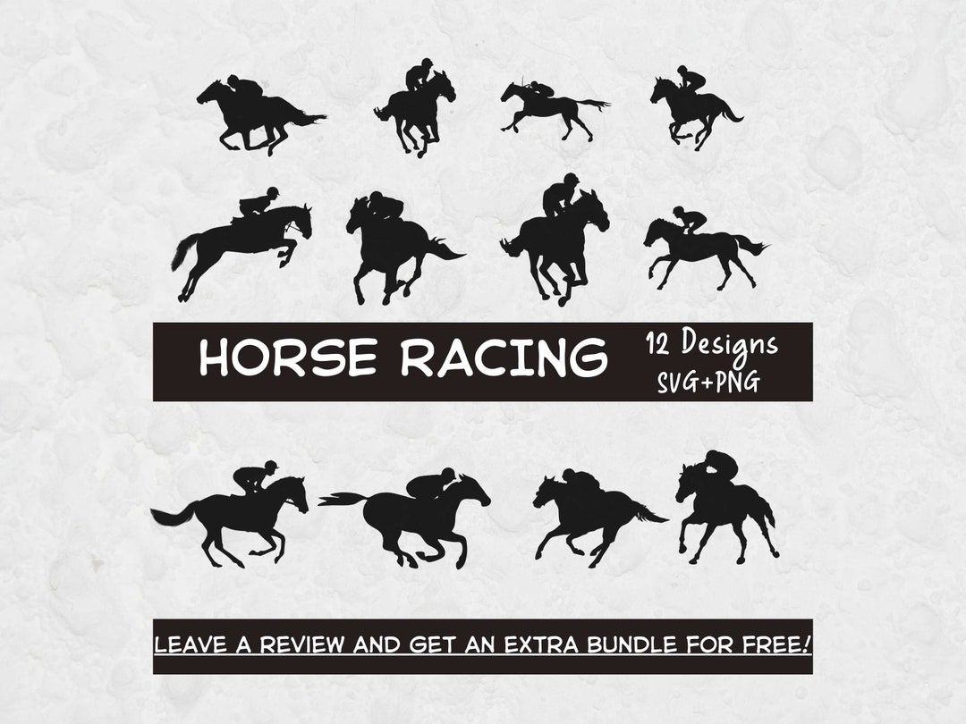Horse Racing Svg Bundle, SVG Files for Cricut, Horse Race PNG ...