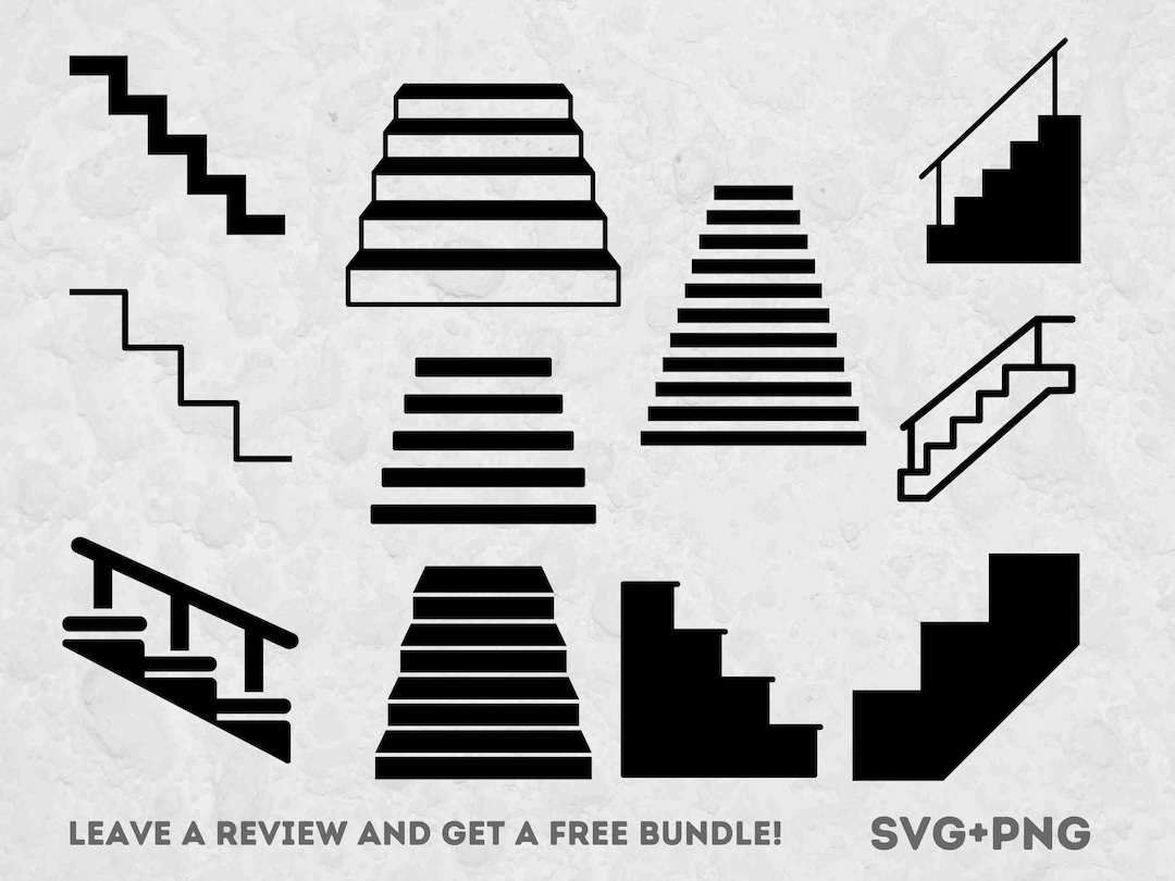 Stairs SVG Bundle, Svg Files for Cricut, Building Clipart, Stair ...