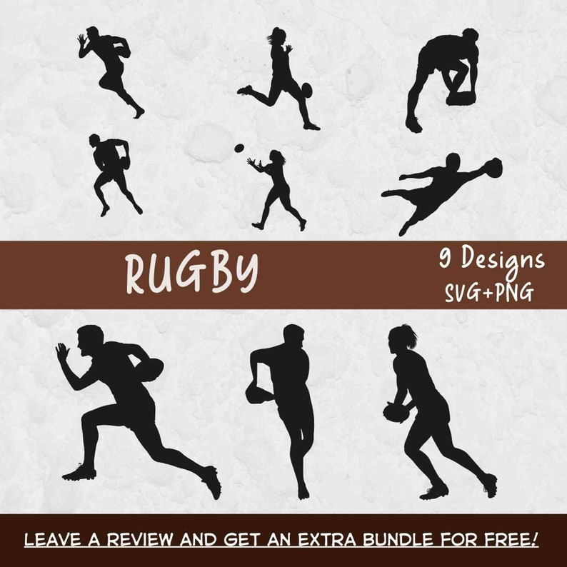 Rugby Svg Bundle Rugby Silhouette Rugby Cut File Rugby - Etsy