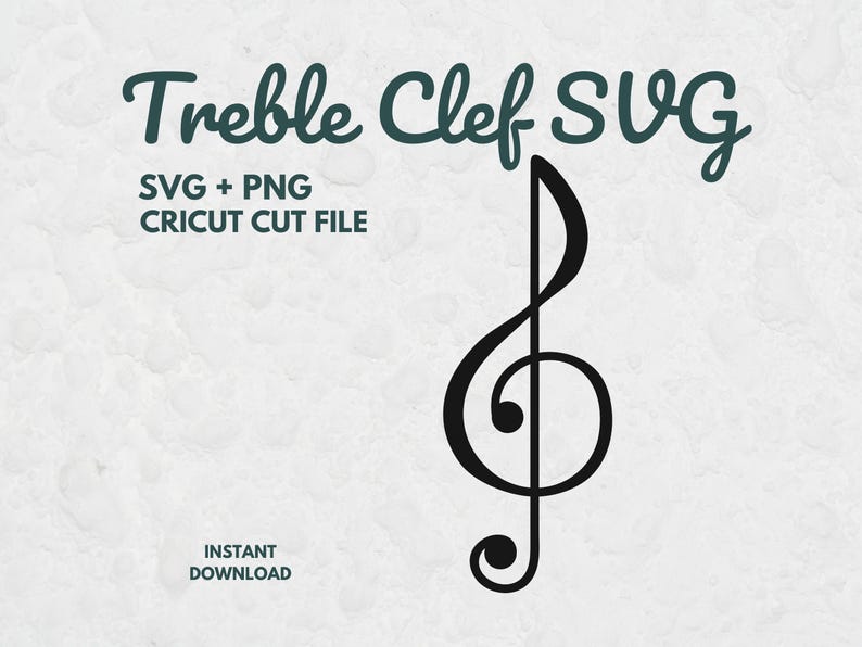 Treble Clef SVG, Svg Files for Cricut, Music Svg, Note Clipart, Music ...
