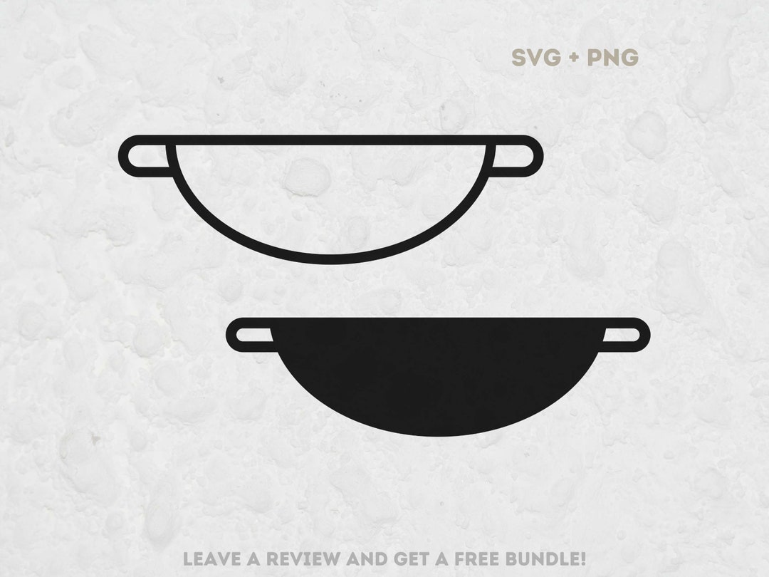 Wok Svg, Svg Files for Cricut, Kitchen Svg, Cooking Clipart, Wok Pan ...