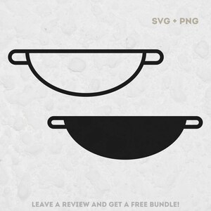 Wok Svg, Svg Files for Cricut, Kitchen Svg, Cooking Clipart, Wok Pan ...